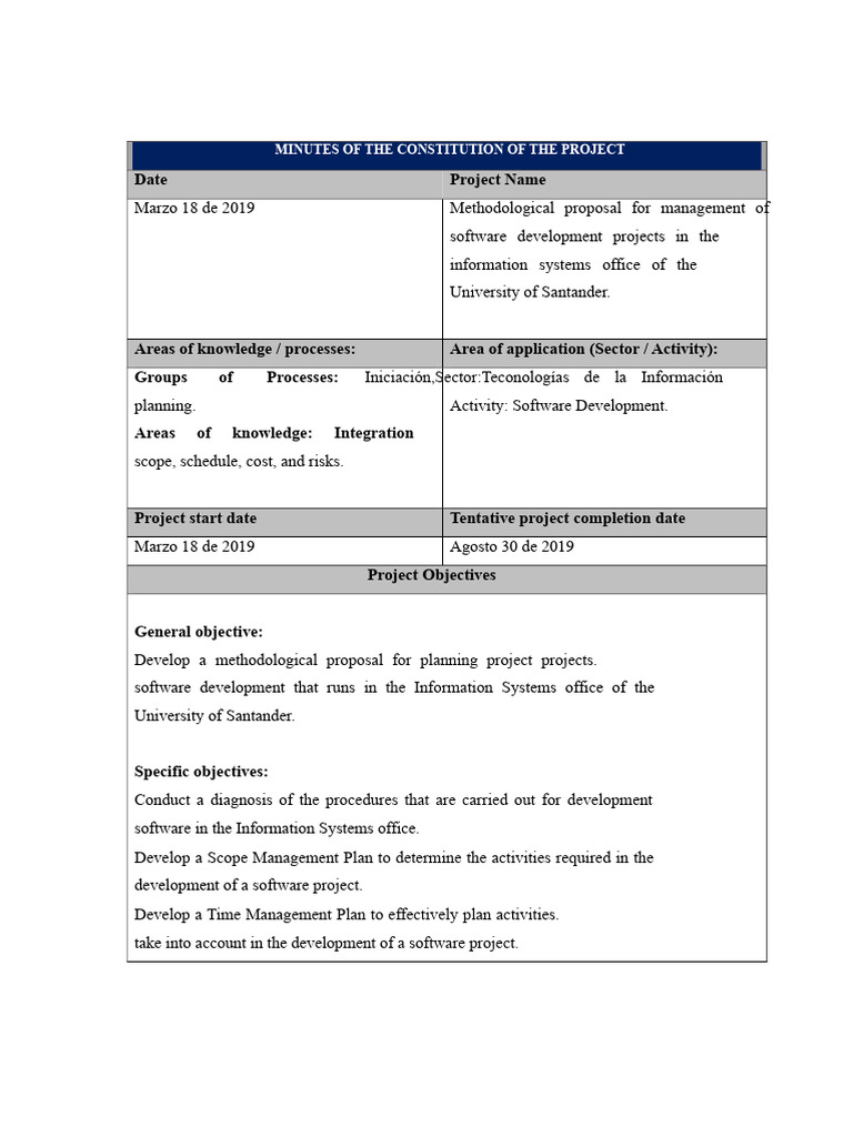 Constitution Act of The Project | PDF | Software Development | Project ...