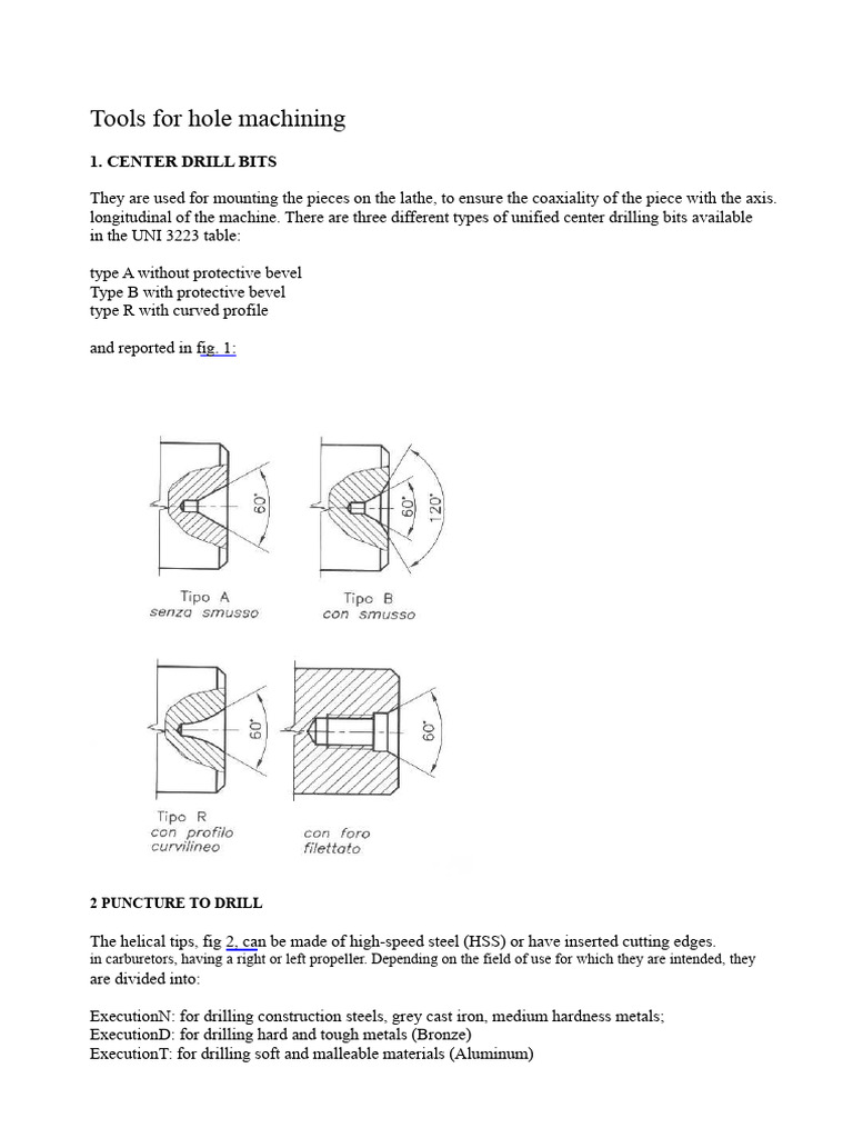 1-The Tools For DRILLING and Calculation of The Related Cutting ...