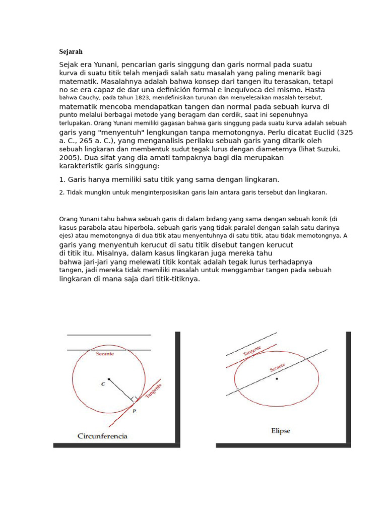 Garis Tangen Dan Normal DEFINISI | PDF