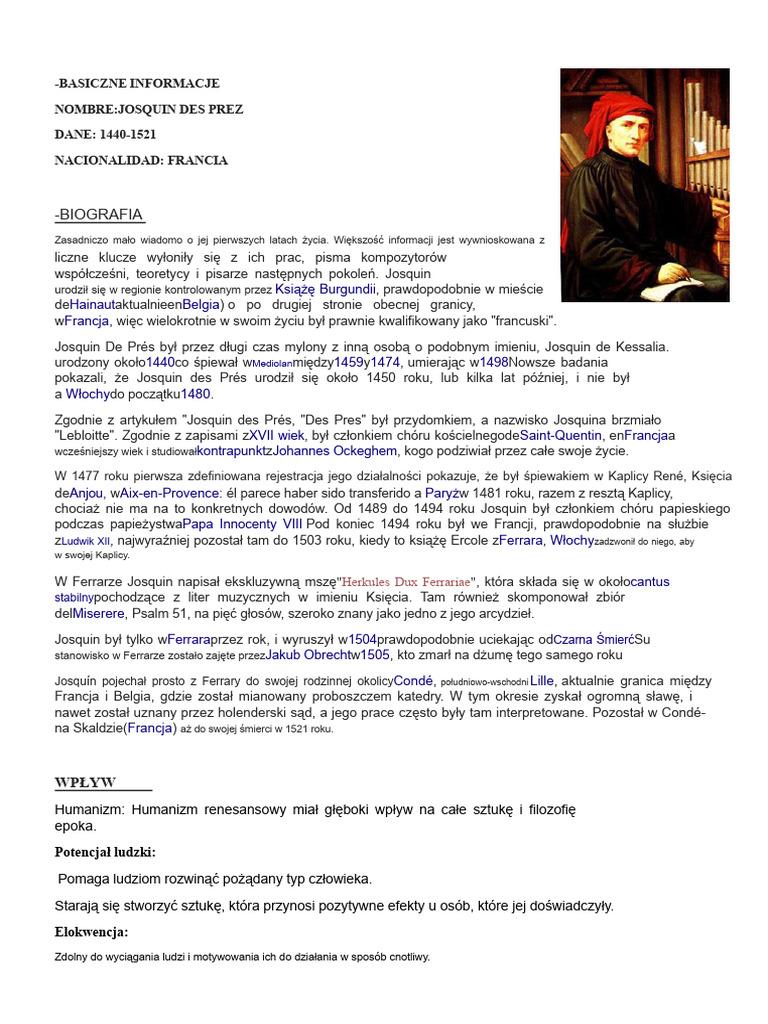 Josquin Des Prez | PDF