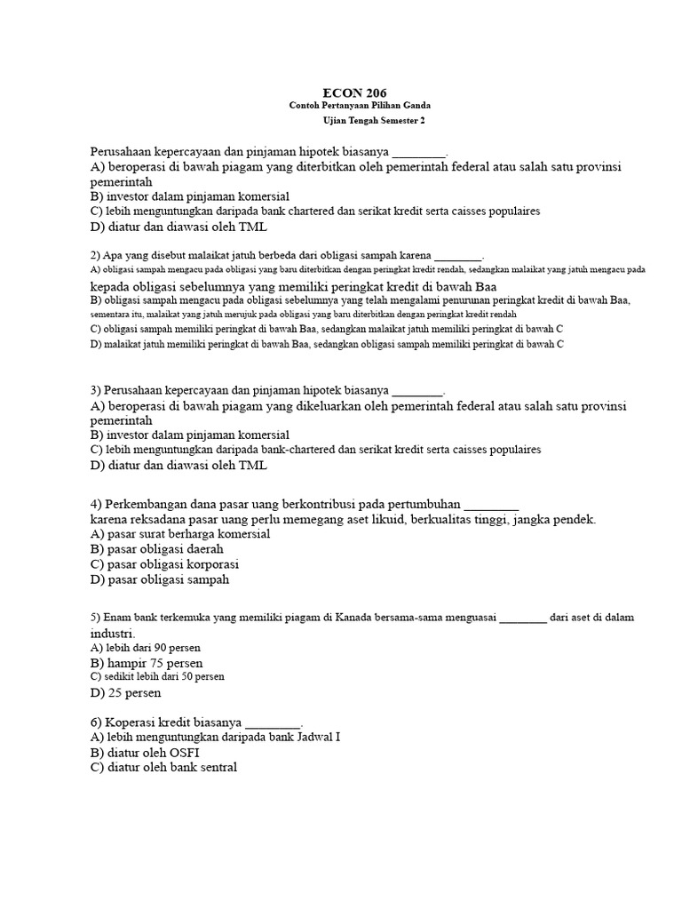 Contoh MC Final | PDF