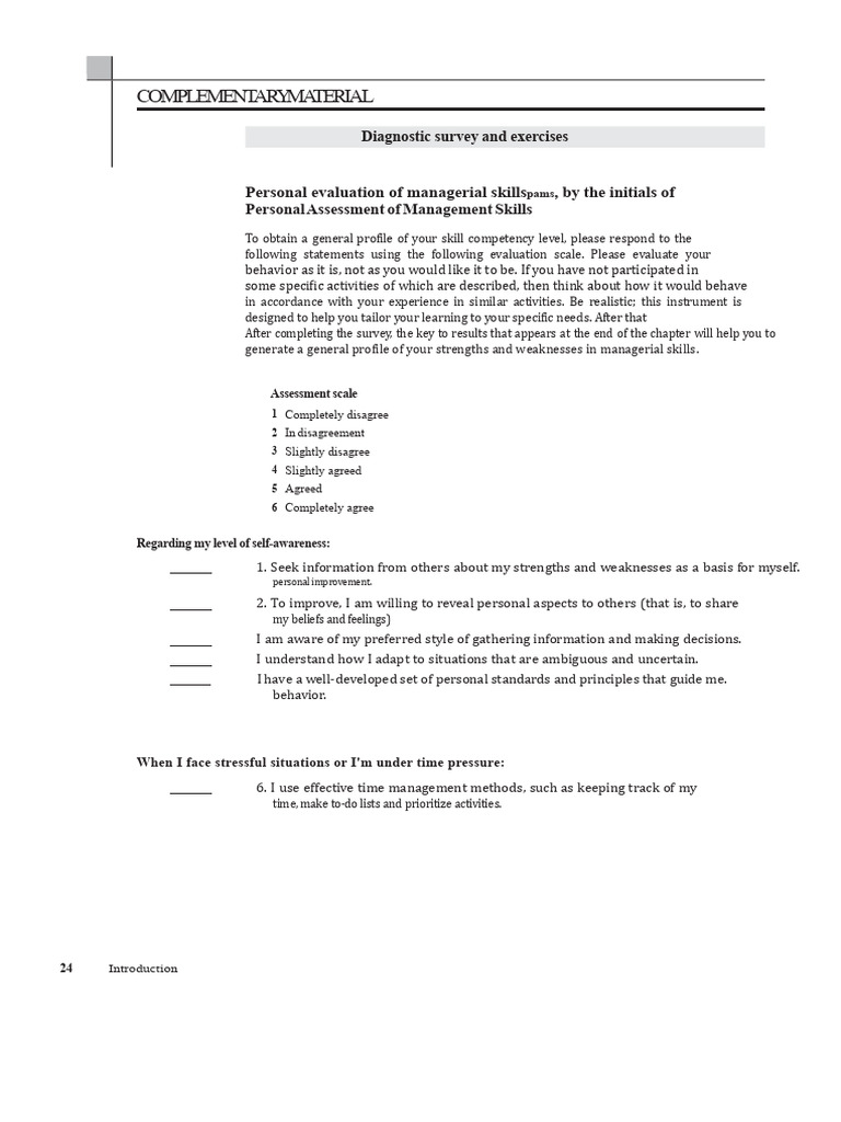 Management Skills Test | PDF | Motivation | Motivational