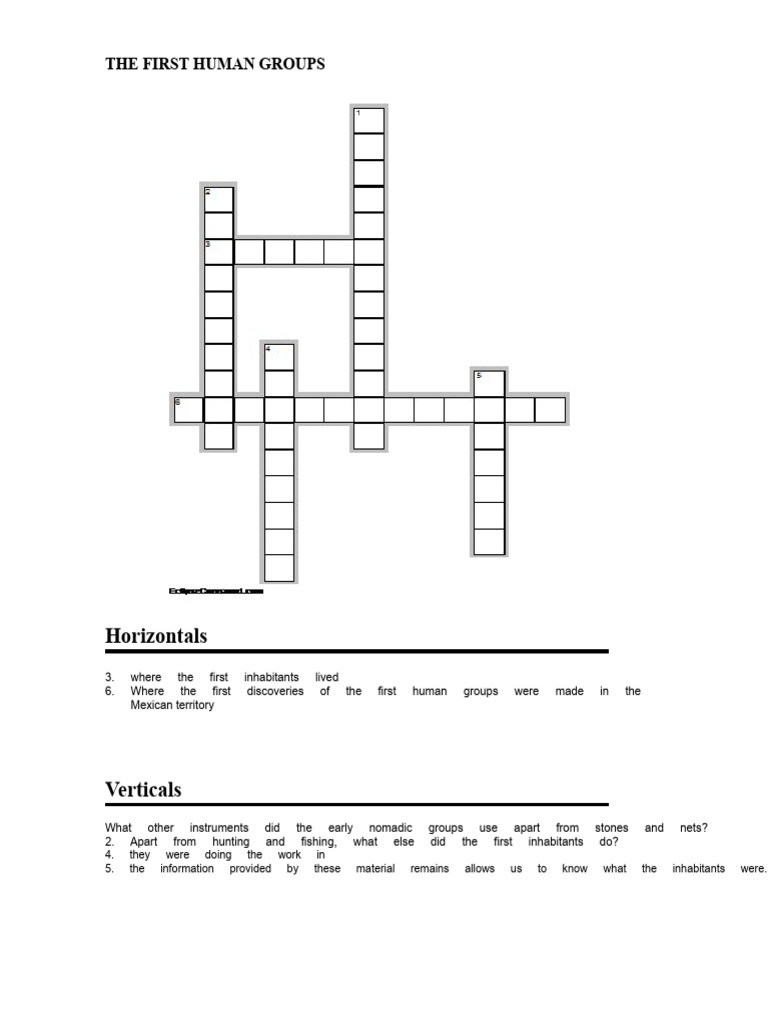 CROSSWORD History Class | PDF