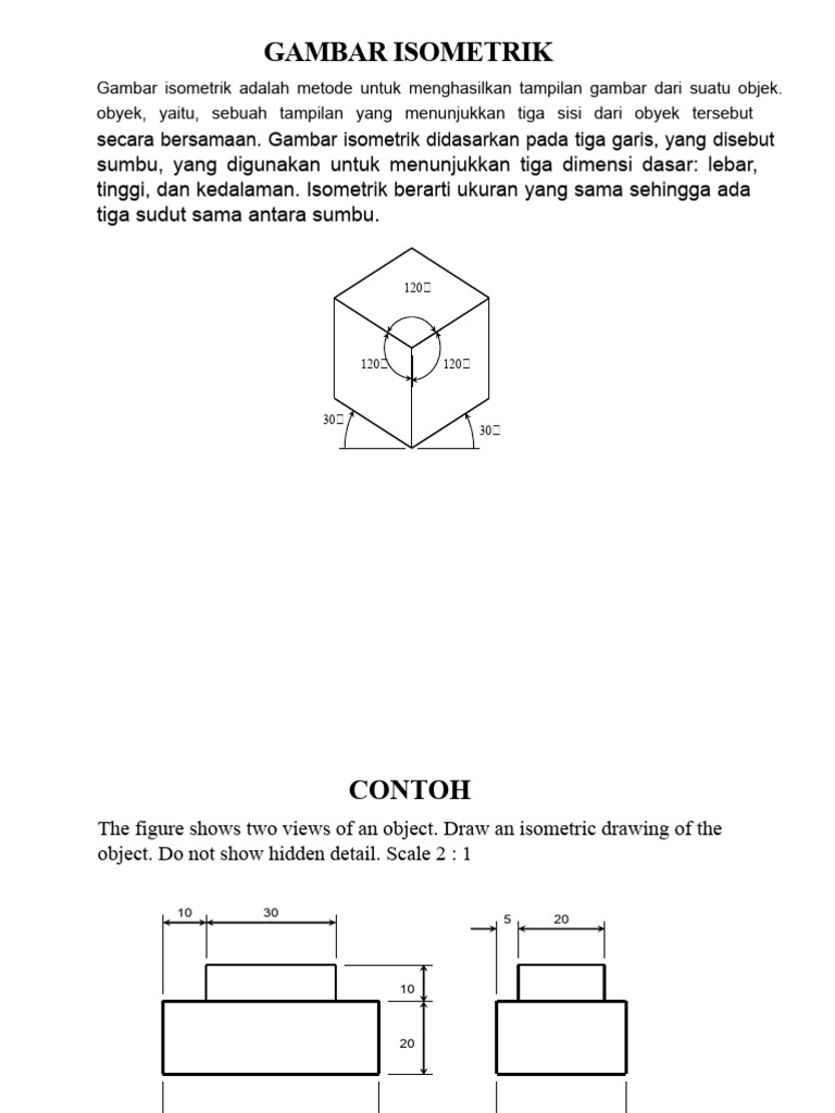 Panduan Gambar Isometrik Lengkap | PDF