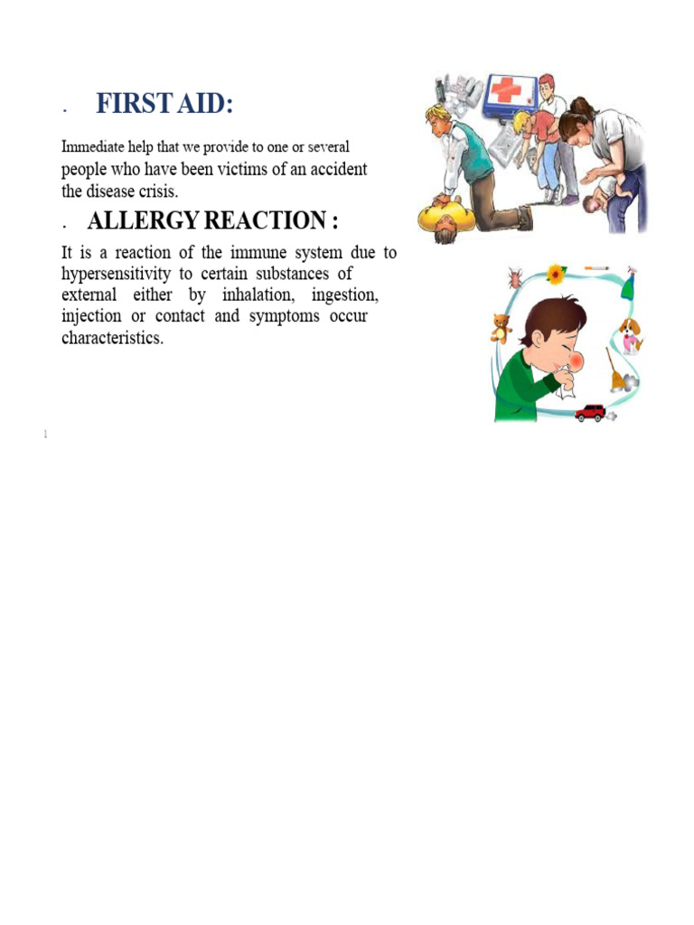 Allergies - First Aid | PDF | Allergy | Food Allergy