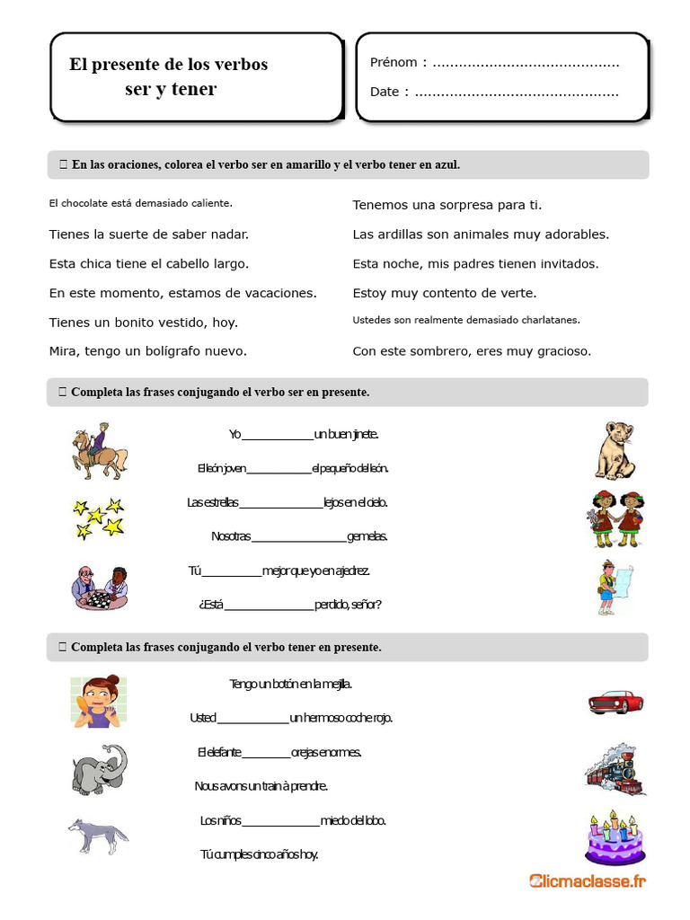 Presente Ser Tener | PDF | Verbo | Sintaxis