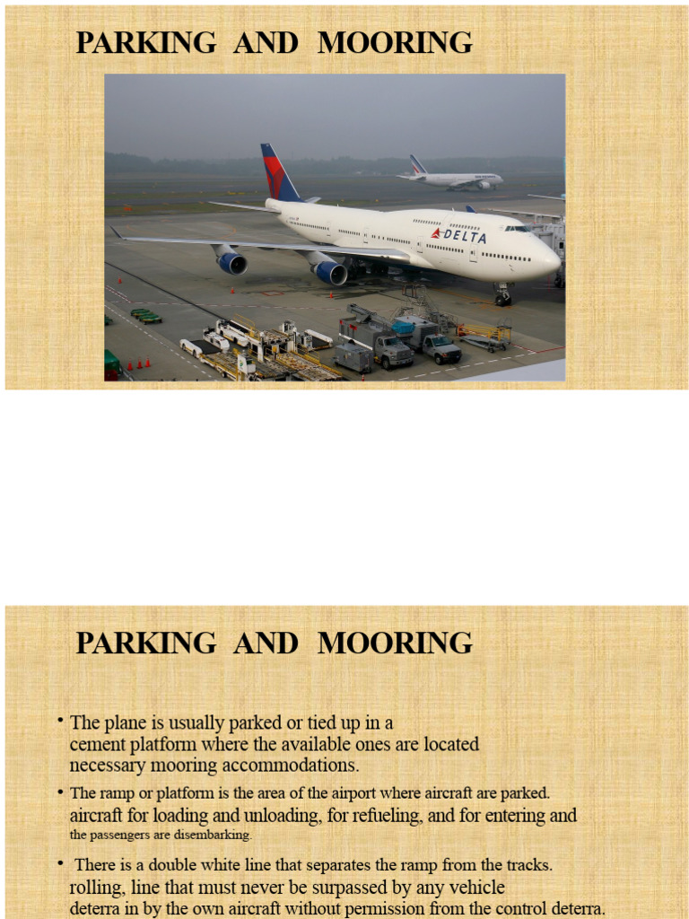 Aircraft Parking and Mooring Procedures | PDF | Landing Gear | Aircraft
