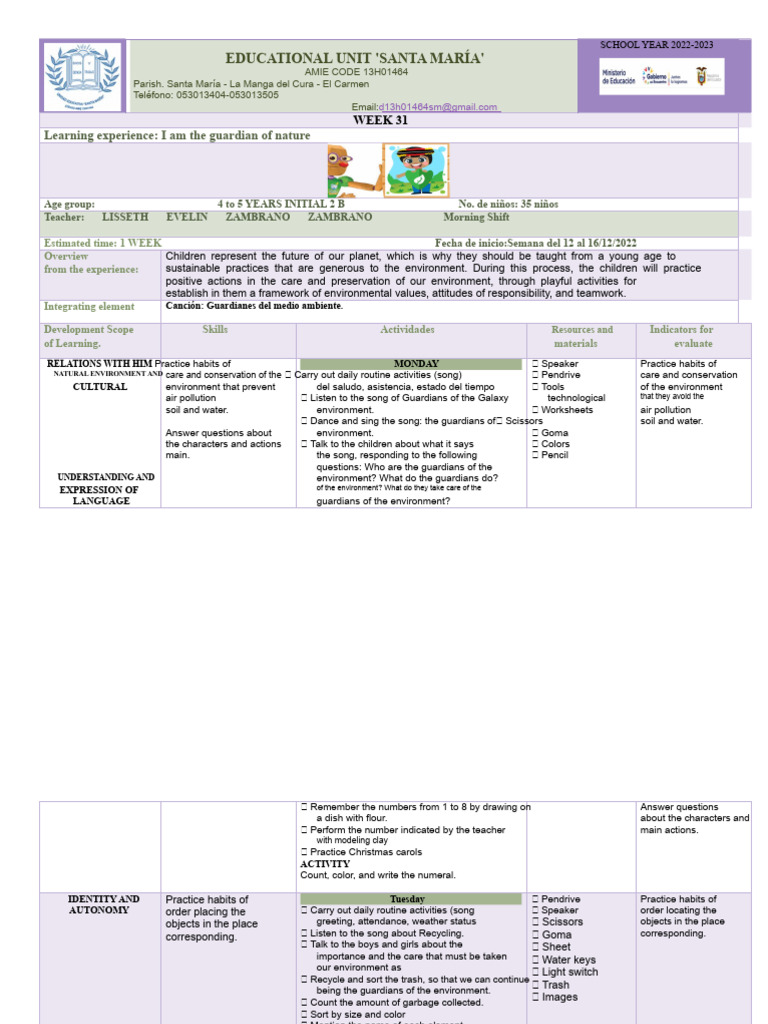 Planning I Am The Guardian of Nature | PDF | Recycling | Natural ...