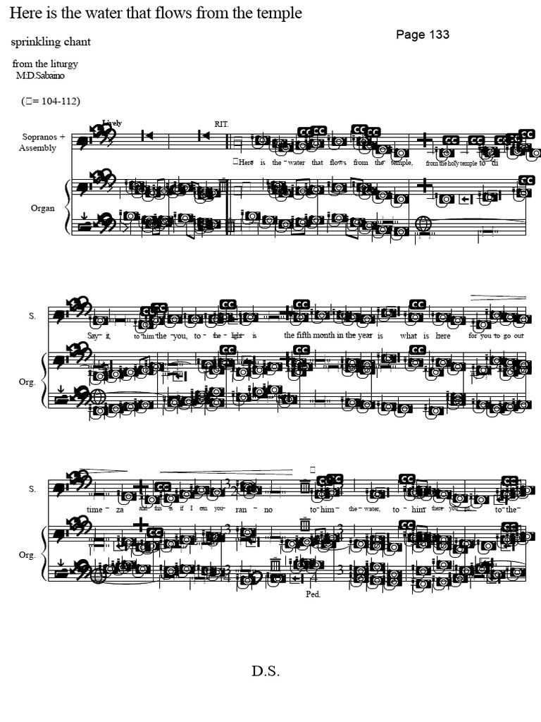 Temple Water Sprinkling Chant | PDF | Rituals | Catholic Liturgy