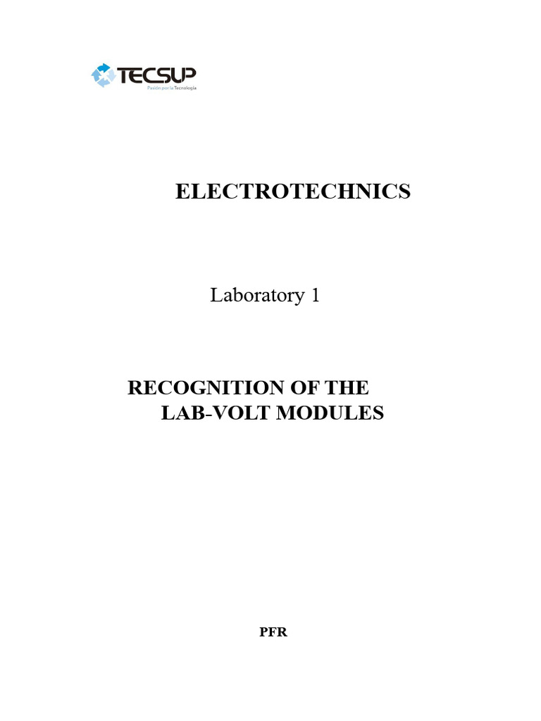 Lab-Volt Module Recognition Guide | PDF | Power Supply | Voltage