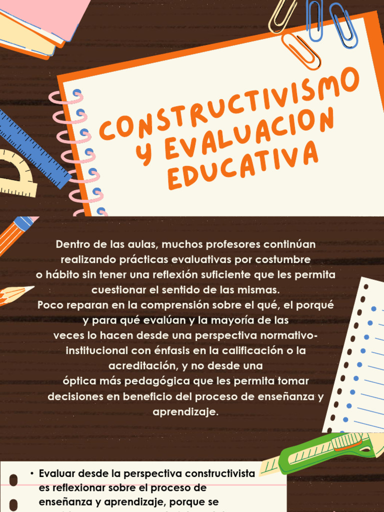 Evaluación Pedagógica Constructivista | PDF | Evaluación | Enseñando