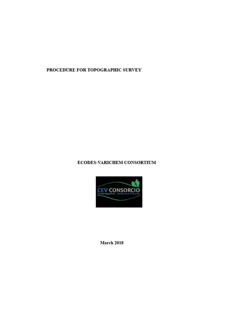 Topographic Survey Procedure Guide | PDF | Surveying | Topography