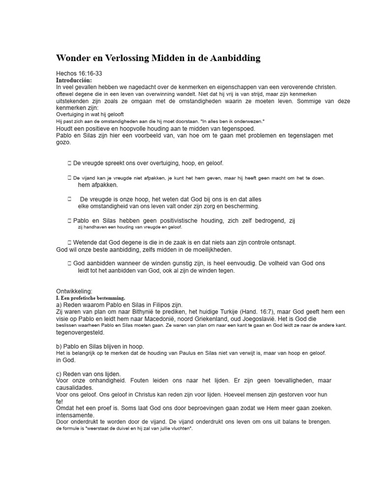 Wonder en Verlossing Te Midden Van de Aanbidding | PDF