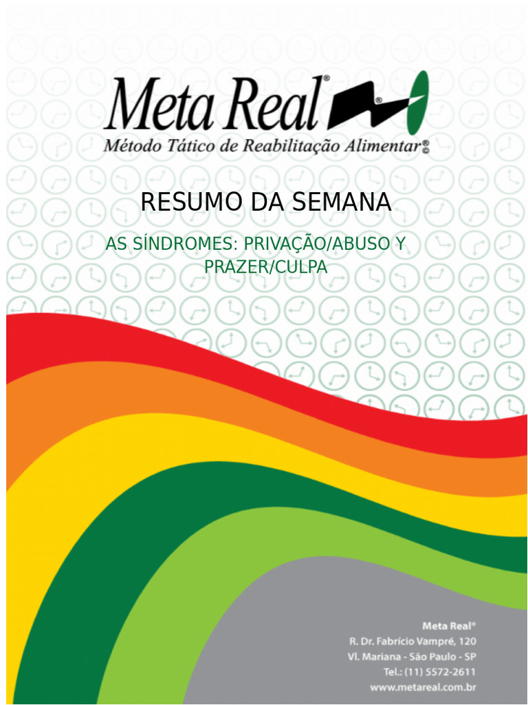 Meta Real - Resumen de La Semana | PDF | Nutrición | Dieta y nutrición