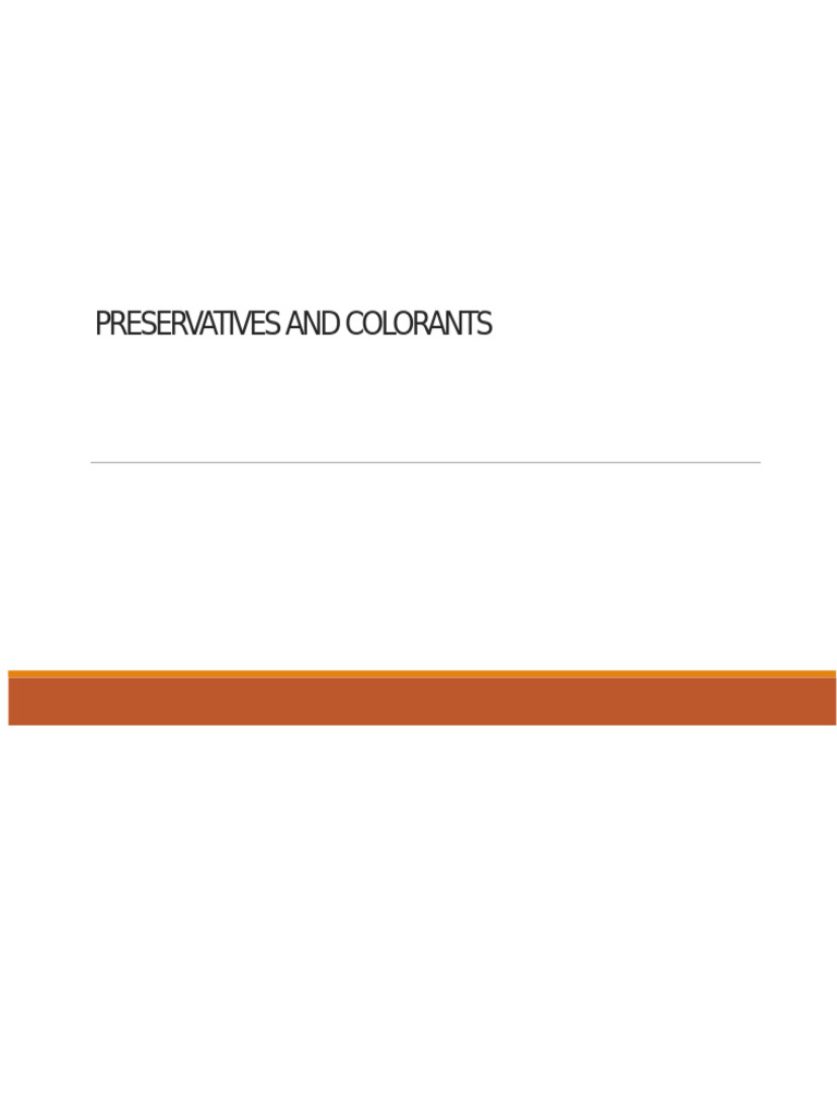 Preservatives and Colorants in Pharmaceuticals | PDF | Antimicrobial ...