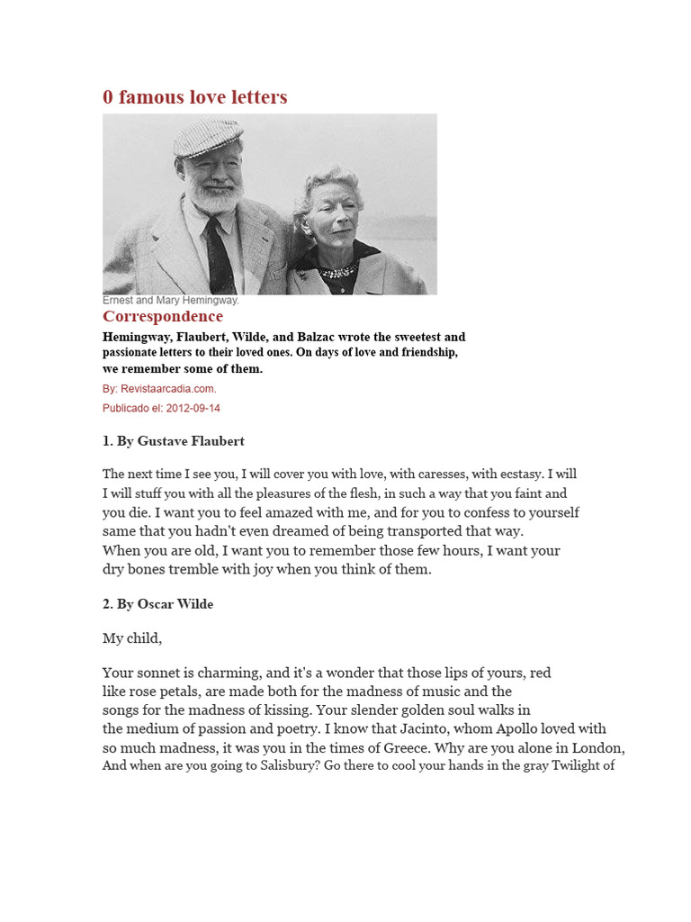 0 Famous Love Letters | PDF