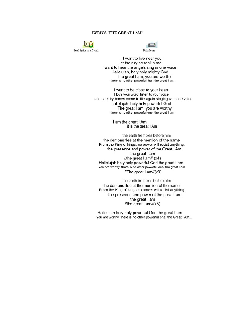 Great I Am | PDF