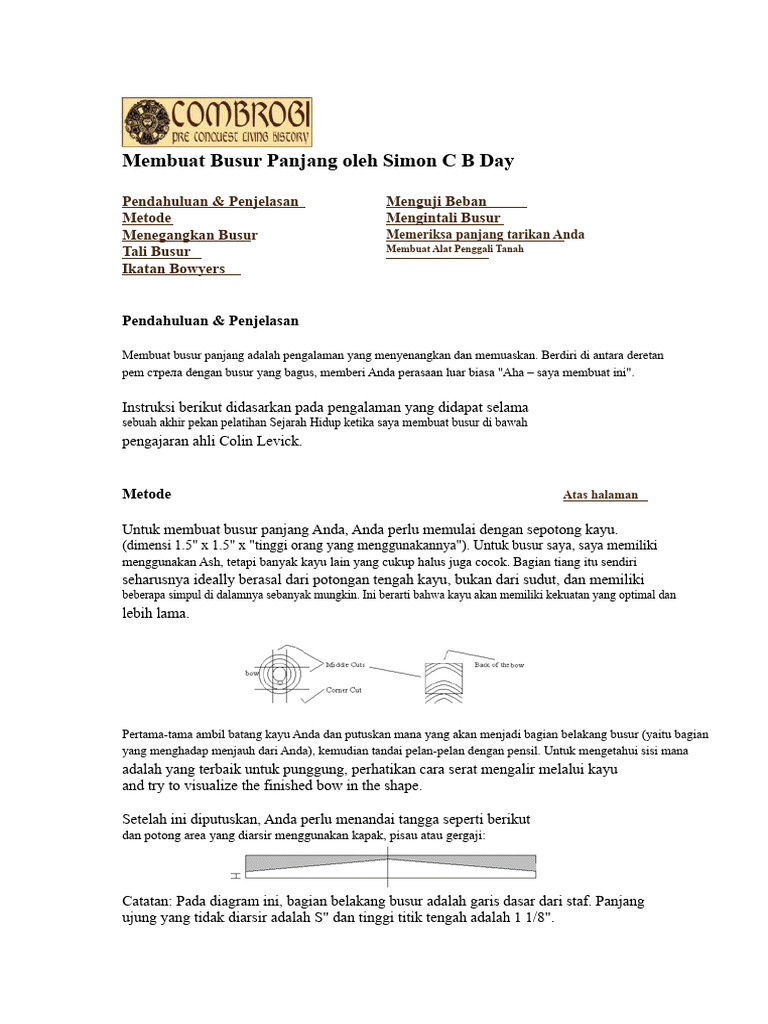 Panduan Membuat Busur Panjang DIY | PDF