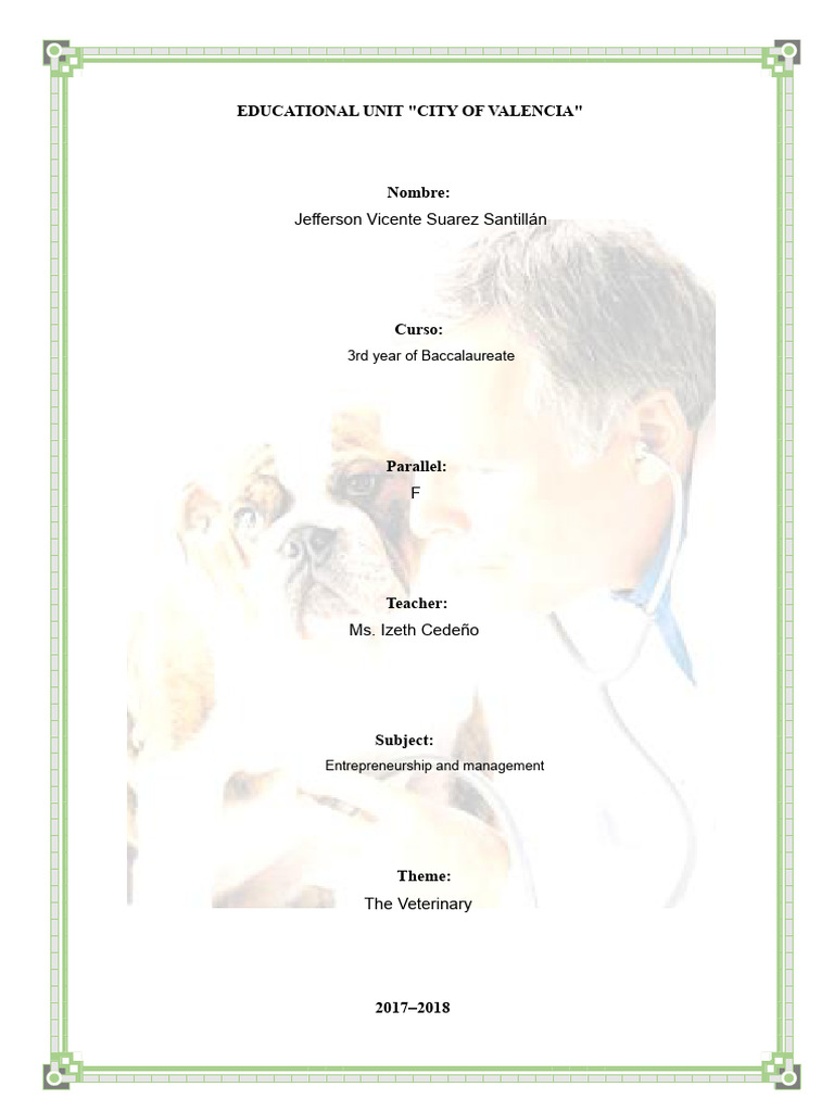 Veterinary Project | PDF | Veterinary Medicine | Medicine