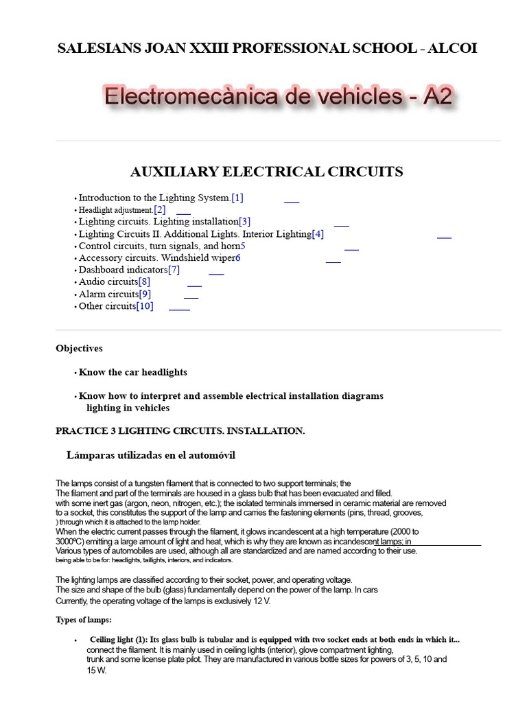 Car Light Circuit | PDF | Headlamp | Incandescent Light Bulb