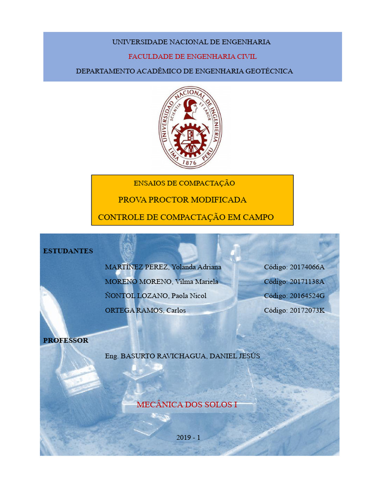 Ensaios de Compactação de Solos: Proctor | PDF | Solo | Umidade