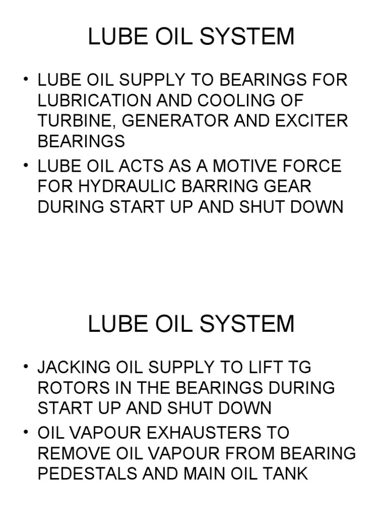 Marine Lube Oil System Overview | PDF | Bearing (Mechanical) | Pump