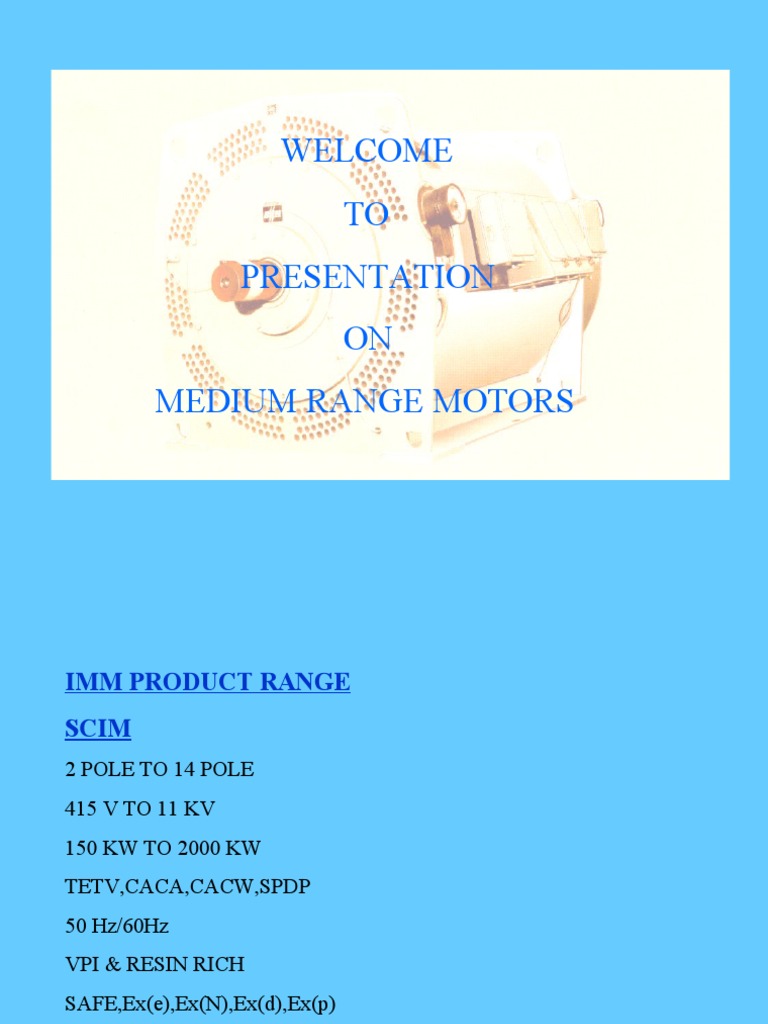 Medium Range Motors | PDF | Electric Motor | Manufactured Goods