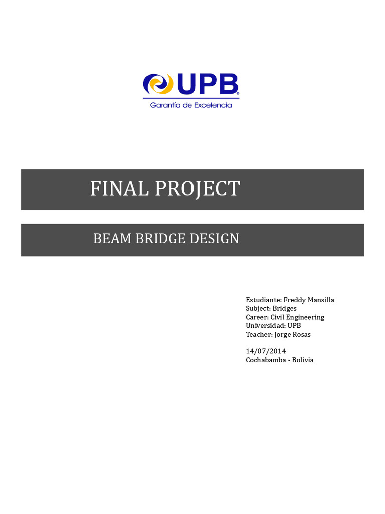 Post-Tensioned Beam Bridge Design | PDF | Bridge | Road