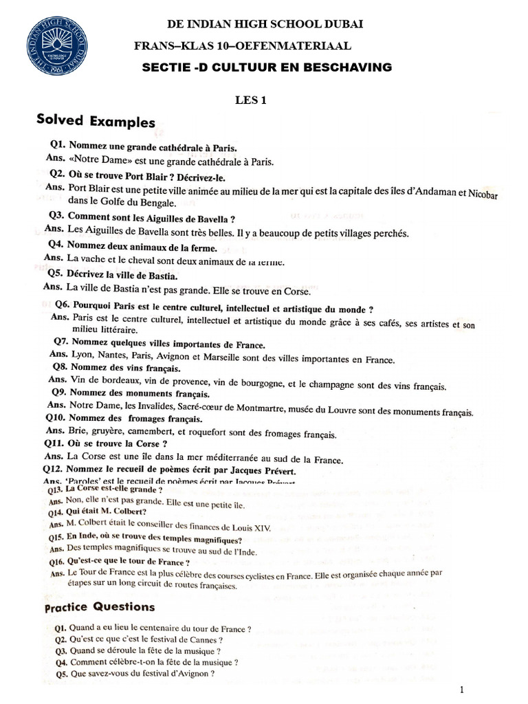 Klas 10 - Cultuur en Beschaving - Term 1 | PDF