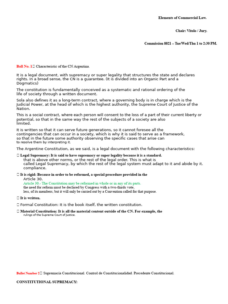 Summary of Notes - Elements of Constitutional Law | PDF | Treaty ...