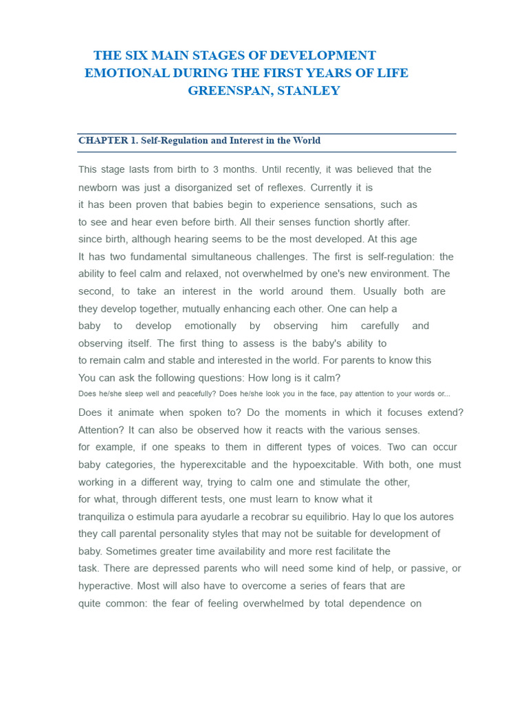 The Six Main Stages of Emotional Development During The First Years of ...