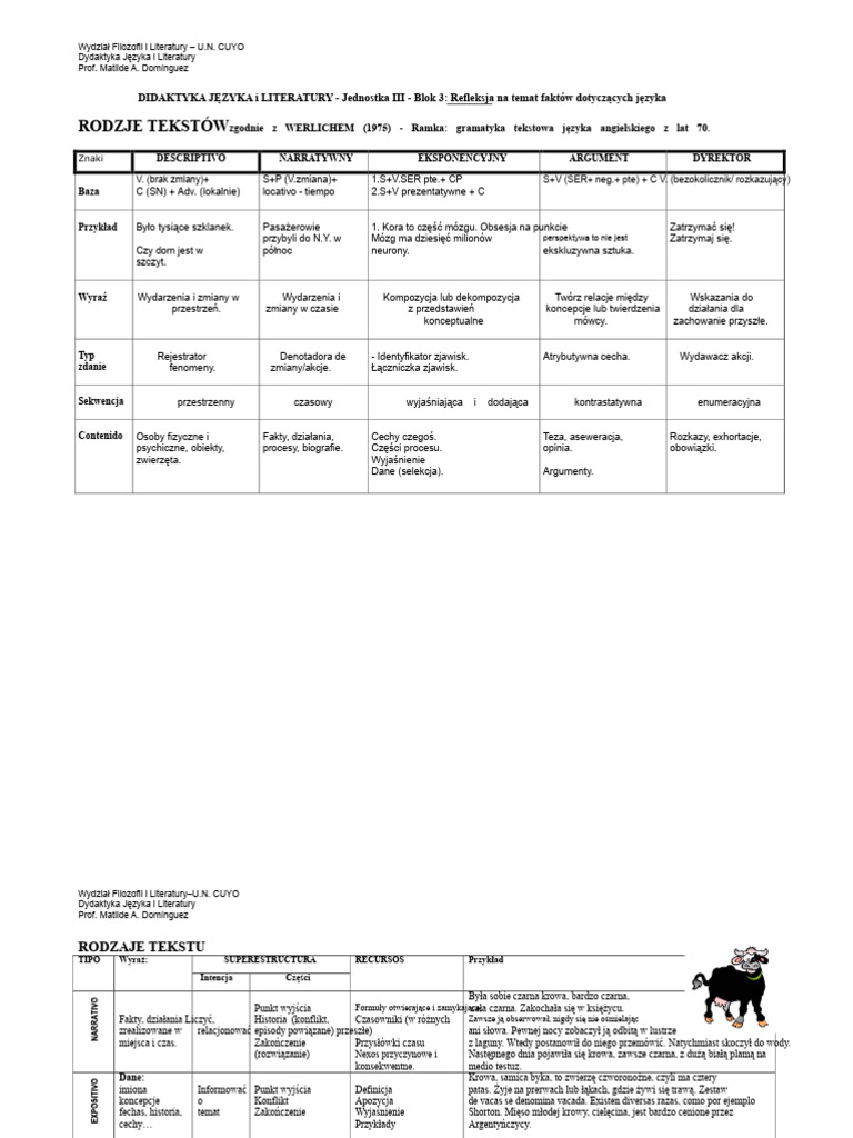 Rodzaje Tekstów Werlich PDF | PDF