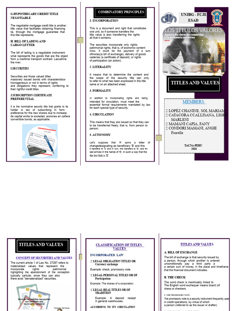 Triptych | PDF | Negotiable Instrument | Securities (Finance)
