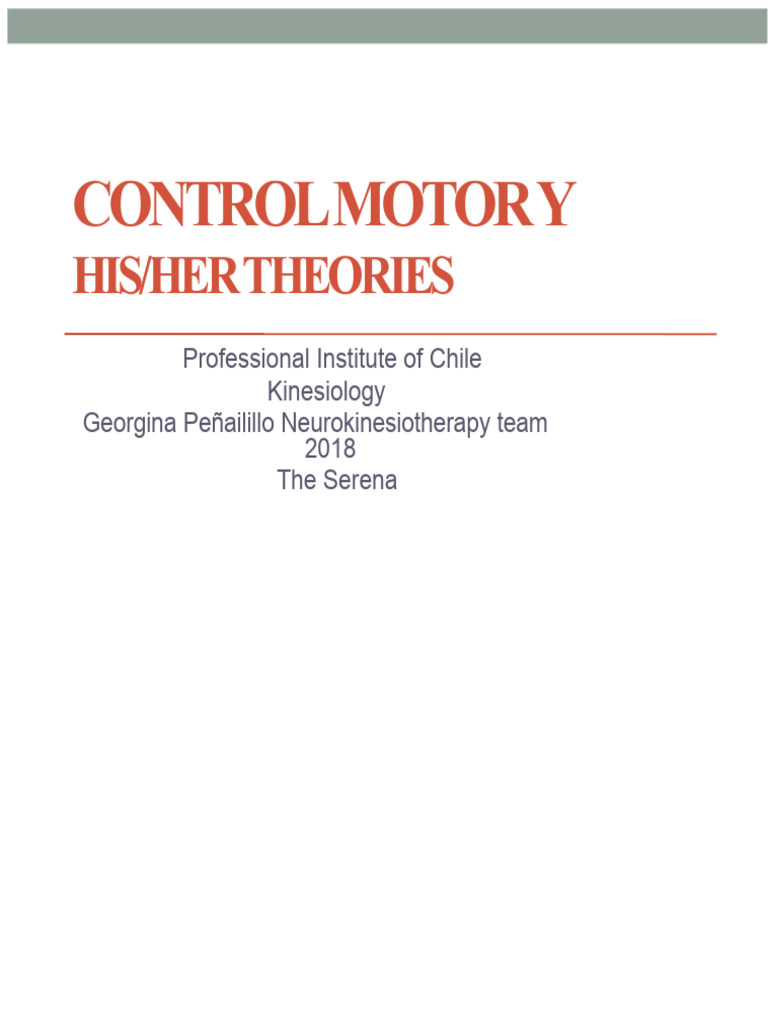 Motor Control and Its Theories | PDF | Learning | Classical Conditioning
