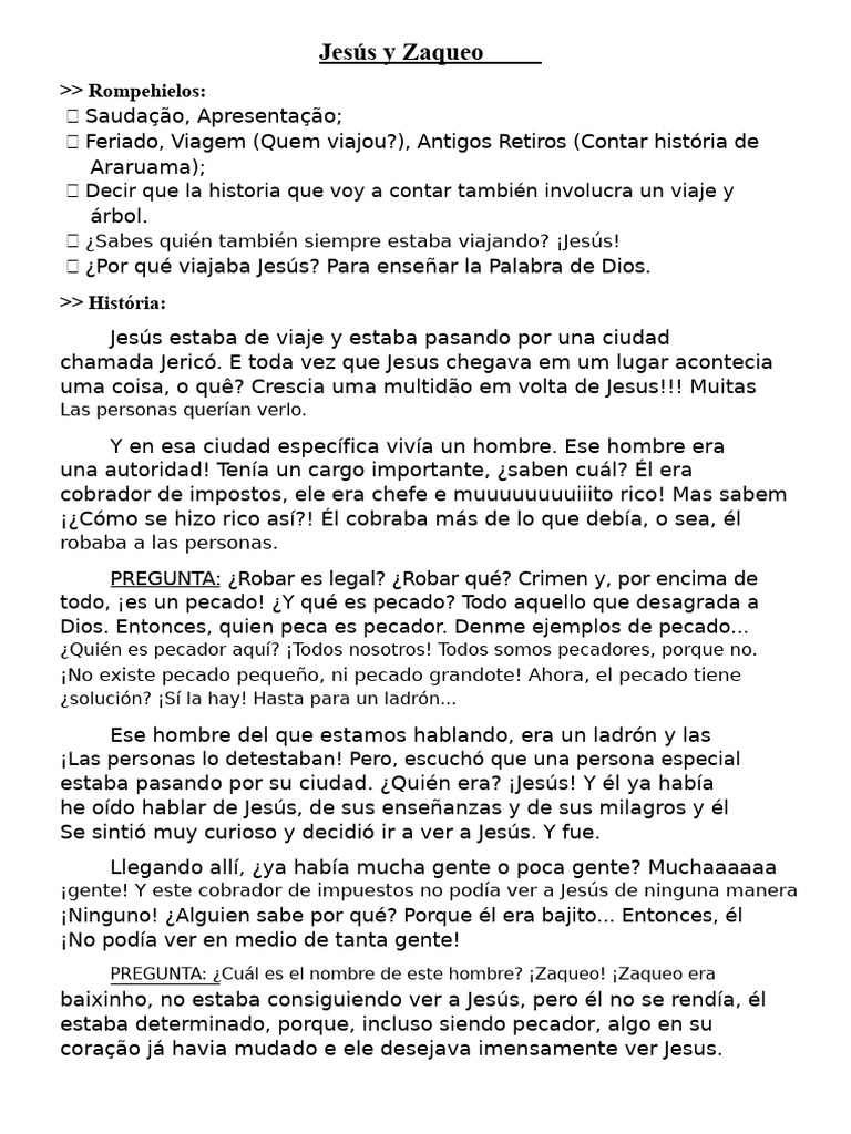 Jesús y Zaqueo | PDF | Pecado | Jesús