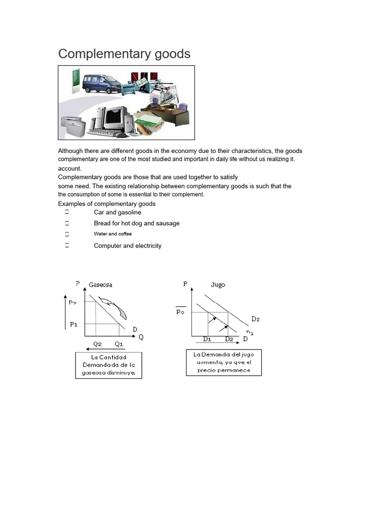 Examples of Complementary Goods | PDF | Goods | Microeconomics