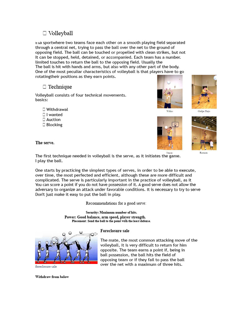 Essay On Volleyball and Basketball Techniques | PDF | Volleyball ...