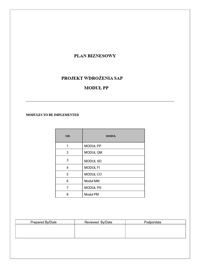 Przykładowe SD BBP | PDF