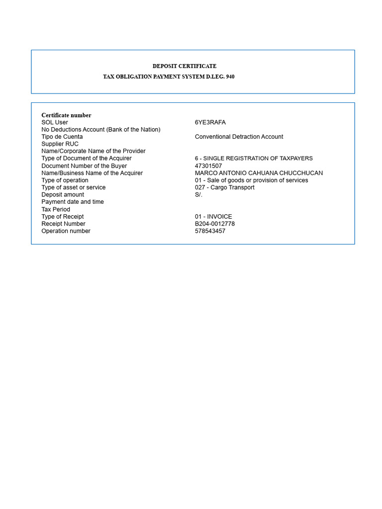Withholding Certificate | PDF