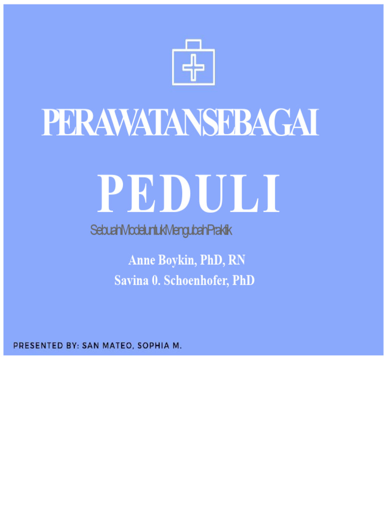 Teori Keperawatan Boykin Dan Schoenhofer | PDF