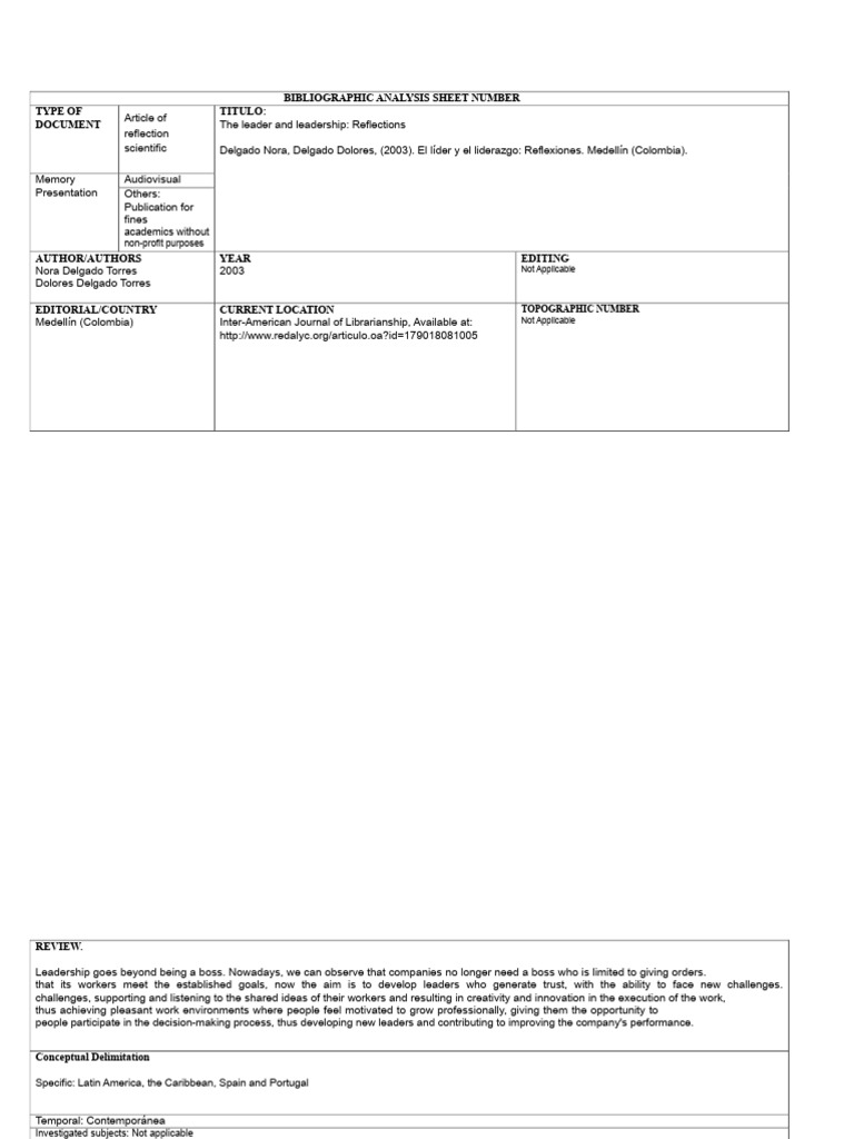 bibliographic record | PDF | Leadership | International Labour Organization