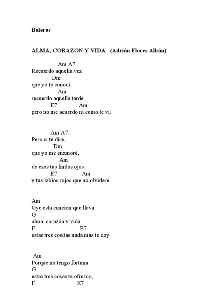 Acordes y letras de boleros | PDF | Entretenimiento (general) | Premio ...