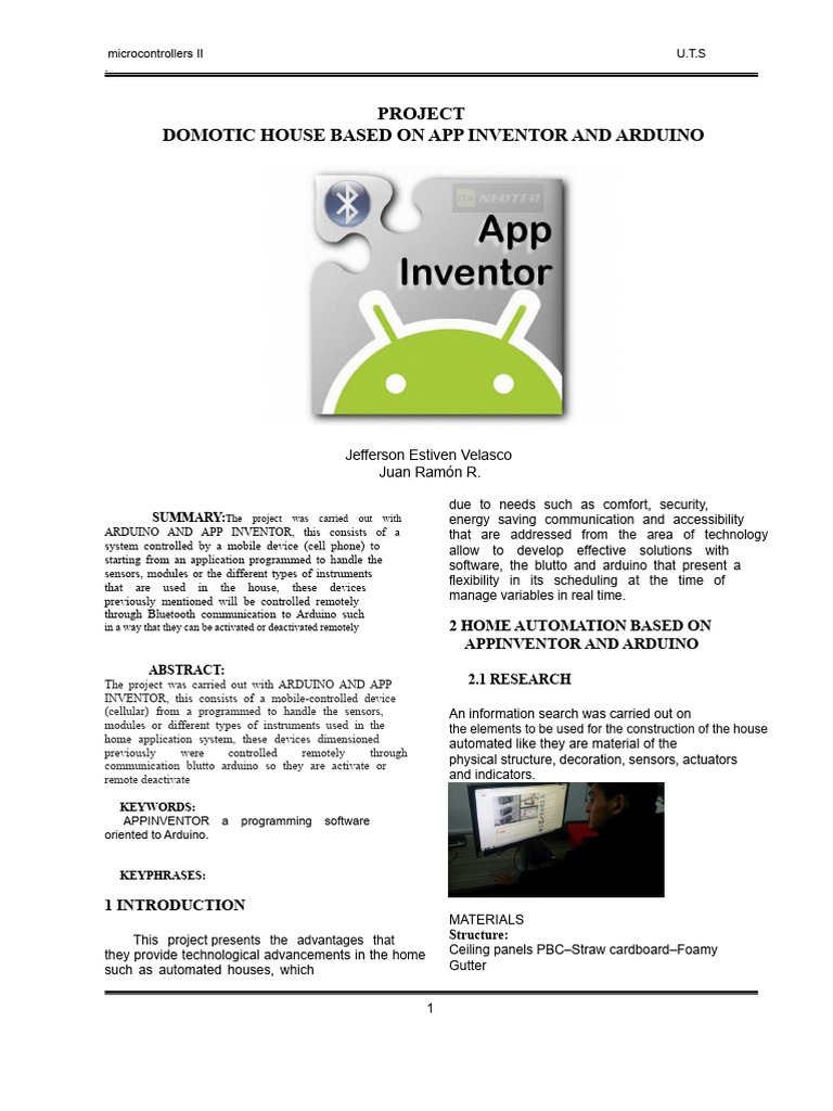 Domotic House Project with Arduino | PDF | Arduino | Computing