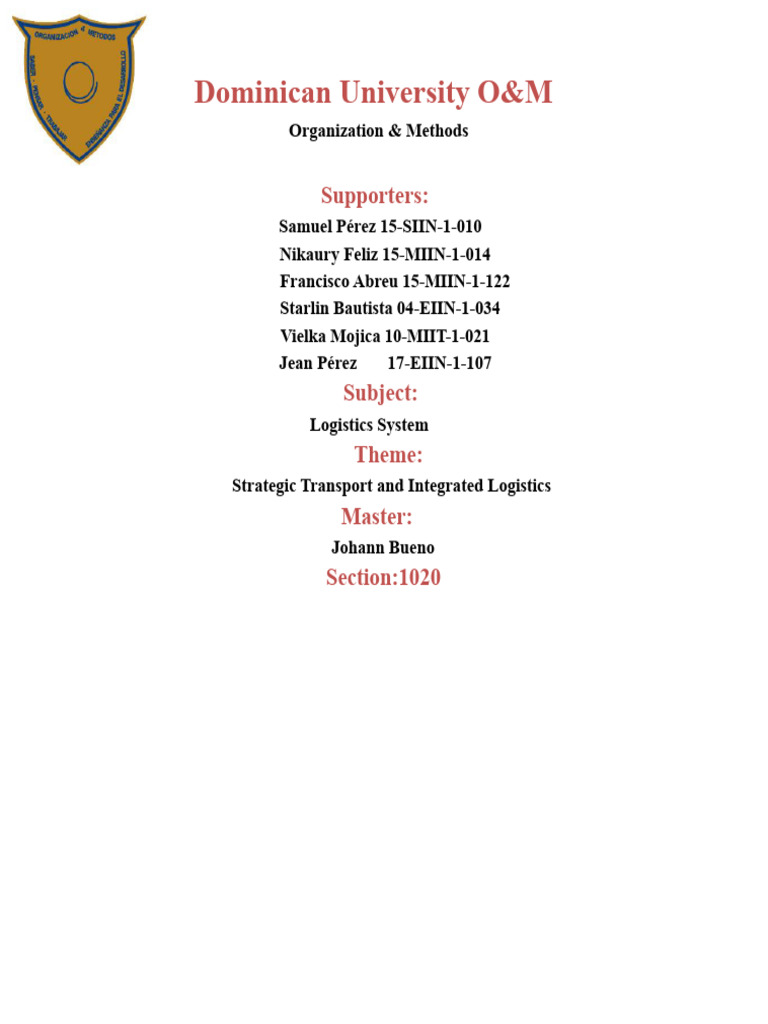 Strategic Transport and Integrated Logistics | PDF | Transport | Logistics