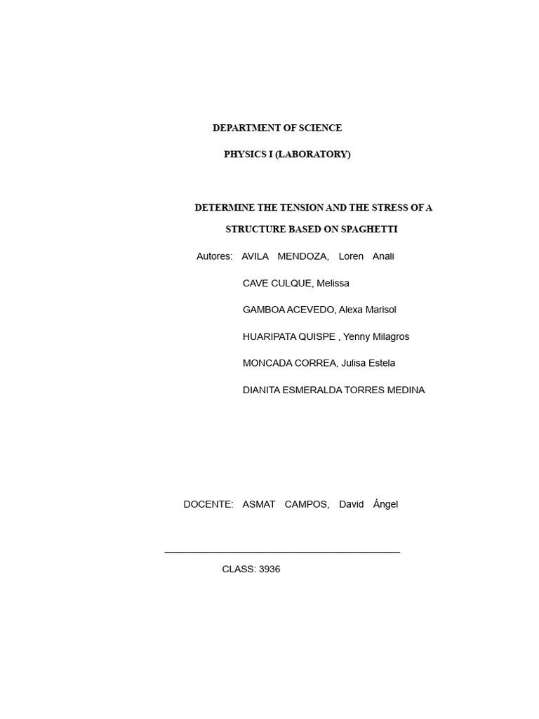 Physics Project | PDF | Force | Stress (Mechanics)