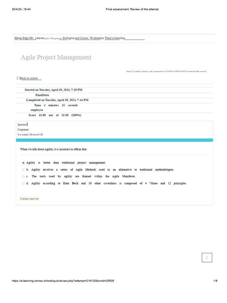 AGILE PROJECT MANAGEMENT COURSE | PDF | Scrum (Software Development) | Agile Software Development