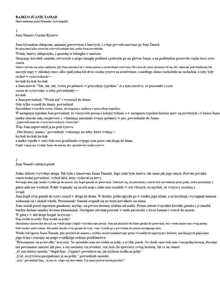 Historie Juana Tamada | PDF