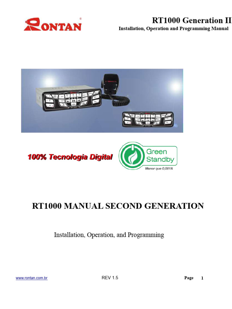 RT1000 Rontan Generation II | PDF | Power Supply | Microphone