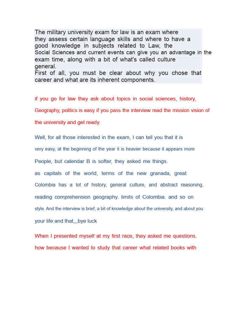 Military University Exam | PDF