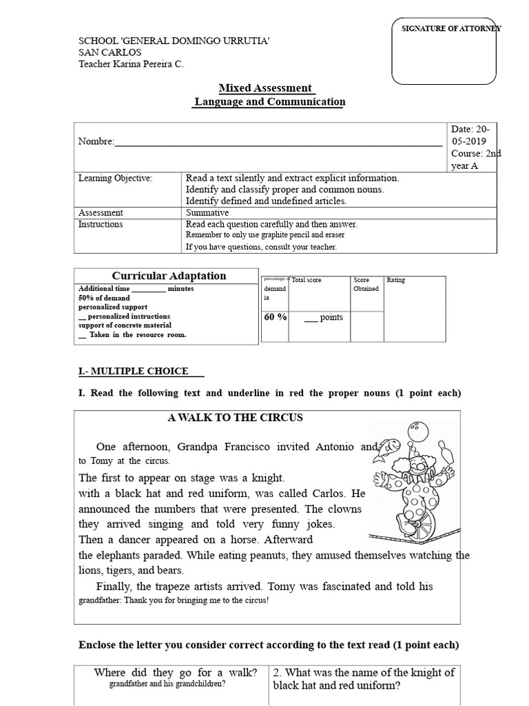 Language Assessment for 2nd Year Students | PDF | Linguistics